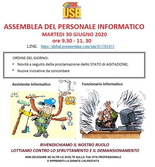 USB Pubblico Impiego - Ministero della Giustizia: Assemblea del ... USB Pubblico Impiego - Ministero della Giustizia: Assemblea del ...
